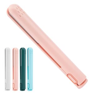 Mini Dual-Purpose Curling Iron,Mini Flat Iron 2 in 1 Mini Flat Iron Curling Iron,Mini Dual Hair Curler USB Rechargeable Small Hair Curler Iron for Short and Long Hair