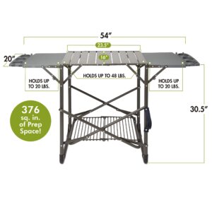 Cuisinart CGG-059A Grillster 8,000 BTU Portable Propane Tabletop Gas Grill and Cuisinart CFGS-222 Take Along Portable Grill Stand Bundle