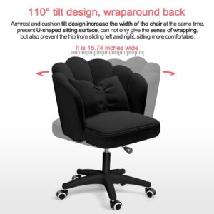 XUEGW Office Chair Cute Petal Desk Chair, Modern Fabric Home Butterfly Chairs Height Adjustable Chair Makeup Chairs Computer Chairs