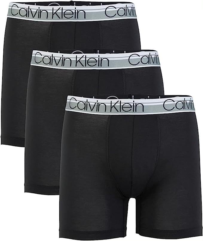 Calvin Klein Men`s Microfiber Boxer Briefs Pack of 3 Black