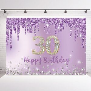 inrui purple happy 30th birthday photography background girls sweet thirty years old birthday party decorations backdrop 7x5ft