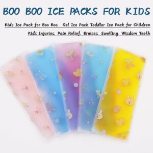 5 Pcs Ice Pack for Lunch Bags, Lunch Ice Pack- Reusable Ice Packs for Cooler and Lunch Box - Long Lasting, Lightweight, Soft Gel Ice Packs for Camping, Beach Bags, Picnics, Injuries