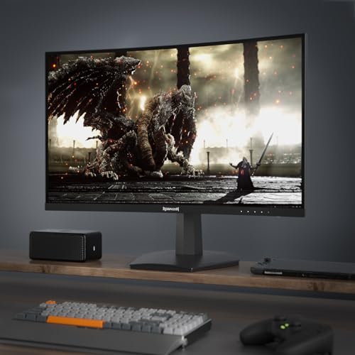 Redragon 27" 144hz/165HZ Curve Gaming Monitor, QHD 2K (2560X1440) IPS Frameless Computer Monitor, 1ms Response Time, Fully Compatible, VESA Wall Mount