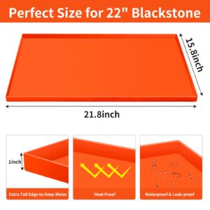 22" Silicone Griddle Mat for Blackstone Griddle Top, Silicone Protective Cover Mat for Blackstone, Heavy Duty/Non Stick/Reusable Food-grade Silicone Griddle Buddy Mat, Protect Your Blackstone Griddle