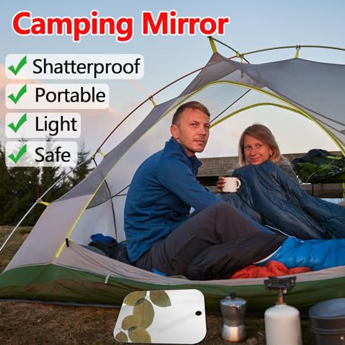 Shatterproof shower mirror fogless for shaving mirror (Larger,11"x8") Small Wall Hanging Camp Vanity Mirror,Unbreakable Plexiglass Makeup travel camping mirrors,men fog free handheld,Outdoor Showers