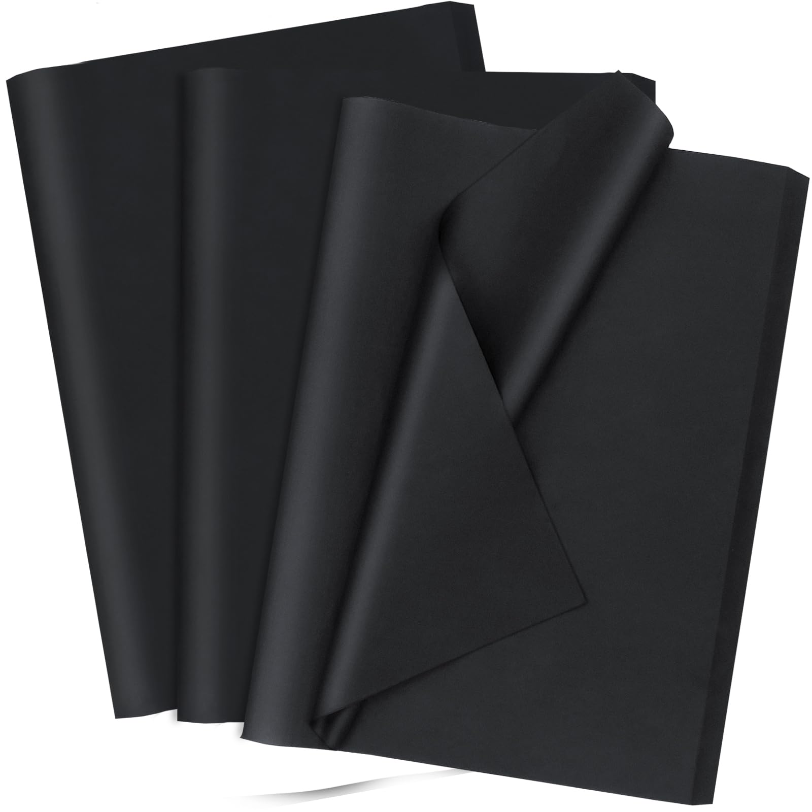 Jkopsnr 120 Sheets Black Tissue Paper 20x14 Inches Black Tissue Paper for Gift Bags Black Wrapping Tissue Paper Bulk for DIY Crafts Birthday Halloween Festival Holidays Decorative