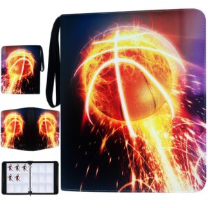 basketball card binder with sleeves, 900 pockets trading card holder protectors albums, card storage organizer case compatible with basketball card and other trading cards