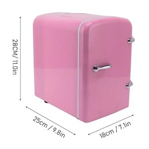 TOPINCN Beauty Mini Fridge, DC12V 4L Portable Fridge Warmer Fridge Cooling Warmer for Office (US Plug)