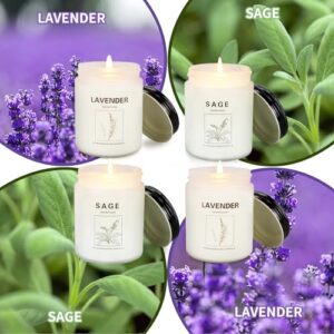 3 Pack Candles for Home Scented, 40.2 oz 300 Hour Long Lasting Candles, 3 Wick Large Jar Soy Candle, Lavender Candle, Scented Candles Gift Set, Perfect for Festival Gifts