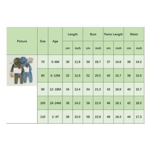 LIOMENGZI Infant Baby Boys Pants Outfits Set Long Sleeve Hooded Striped Sweatshirts Pants Clothes Set Fall Winter Pants Sweatsuit (Green-04, 12-18 Months)