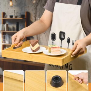 Bulado Bamboo Cutting Board, Compatible with Ninja Foodi SP101 SP201 SP301 Air Fryer, Heat Resistant Silicone Feet, for Countertop Convection Toaster Oven, Creates Storage Space, Protects Cabinets