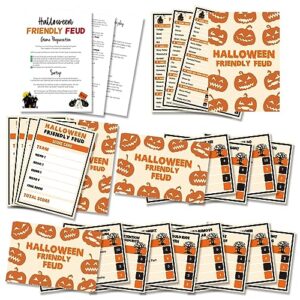 beufse halloween friendly feud game set, halloween game supplies, halloween games for adults and teens, feud quiz, halloween group game, fun game party, fun holiday game - sc002