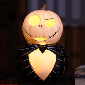 Seasons 8.25" Jack Skeleton Light Up Pumpkin Halloween Decoration, Standard