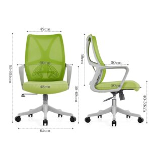 Waissdea Office Chair - big and Tall Office Chair, Ergonomic Desk Chair, Mid-Back Computer Chair, Tilting Height Adjustment Home Office Desk Chairs, Breathable Mesh Desk Chair (Green)