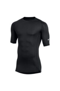 nike mens pro fitted half sleeve tee (medium, black)