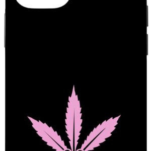 iPhone 14 Pro Pink Marijuana Pot Leaf CBD Cannabis Women's Weed Cute Case