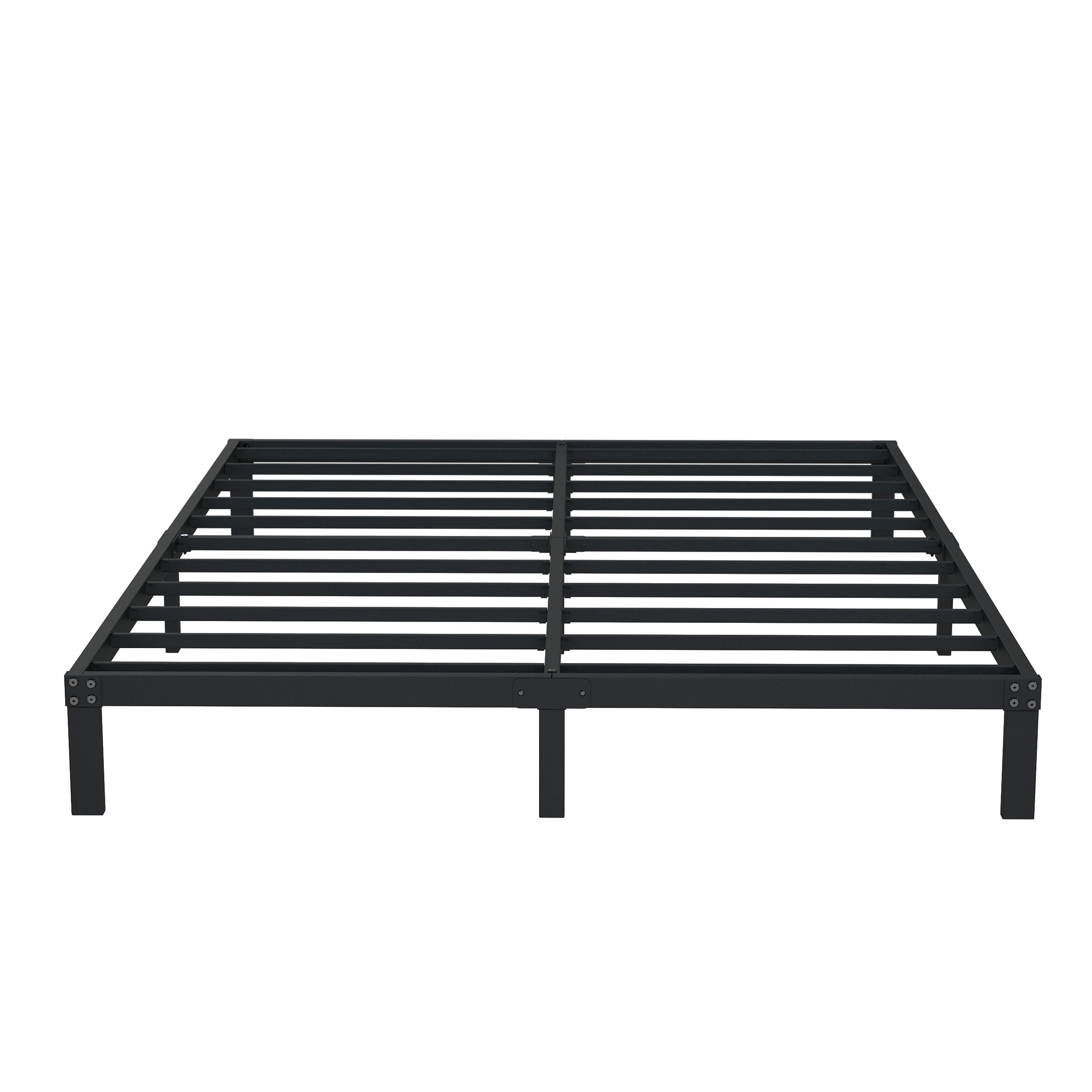 DiaOutro 9 Inch Full Size Bed Frame Heavy Duty Low Profile Metal Platform No Box Spring Needed Mattress Foundation, Easy to Assembly, Noise Free, Black