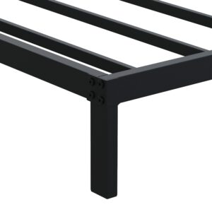 DiaOutro 9 Inch Full Size Bed Frame Heavy Duty Low Profile Metal Platform No Box Spring Needed Mattress Foundation, Easy to Assembly, Noise Free, Black