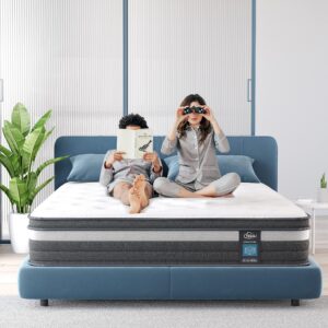 TeQsli Twin Mattress - 10 Inch Gel Memory Foam Hybrid Mattress in a Box for Pressure Relief and Cooling Sleep - Medium Firm Pocket Innerspring Mattress - CertiPUR-US Certified - 10-Year Support