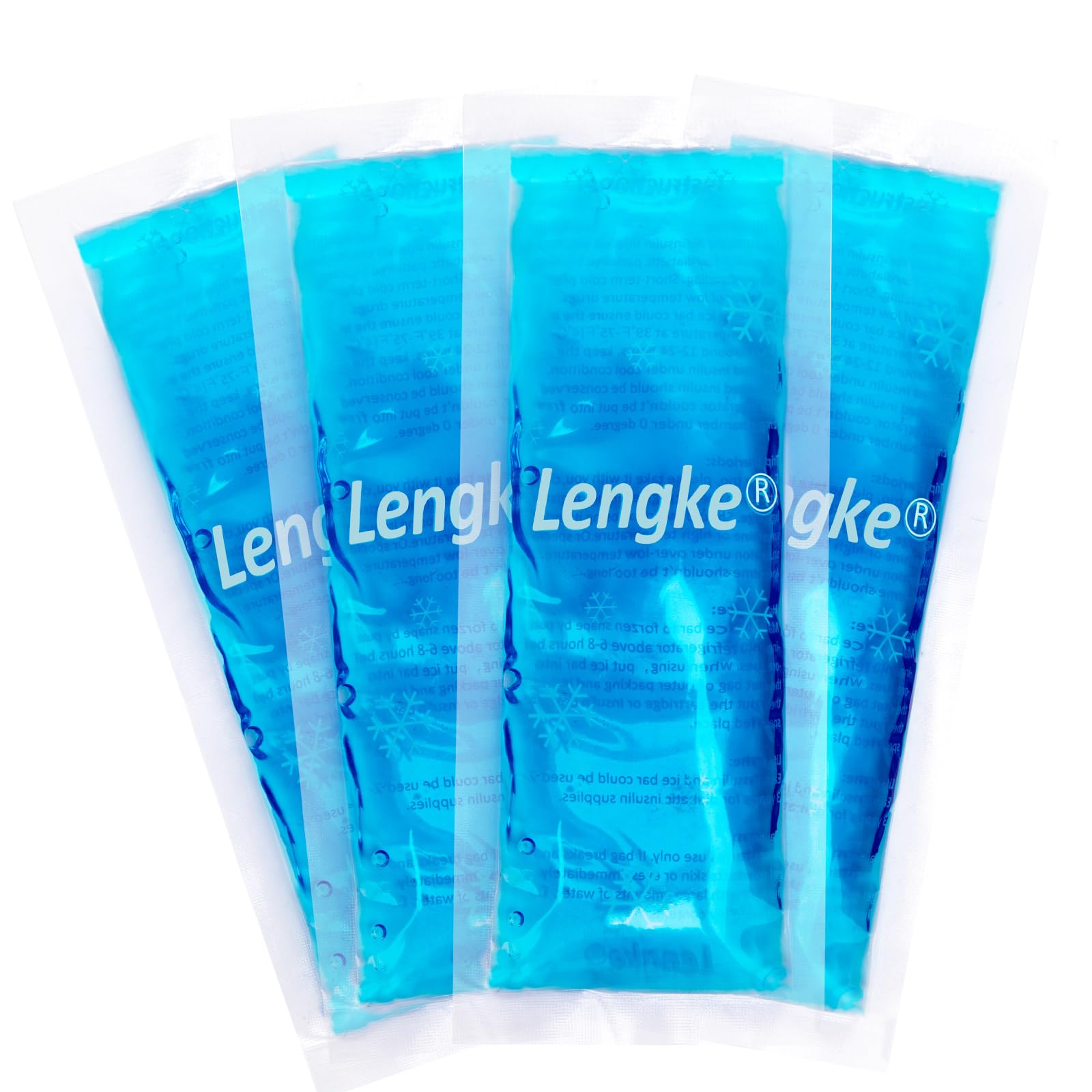 Leng Ke Ice Pack for Insulin Cooler Travel Case TSA Approved - Gel Ice Pack for Travel Medicine Organizer, Small Ice Packs for Diabetic Travel Case and Refrigerated Medicine Travel Case (4 Pack)