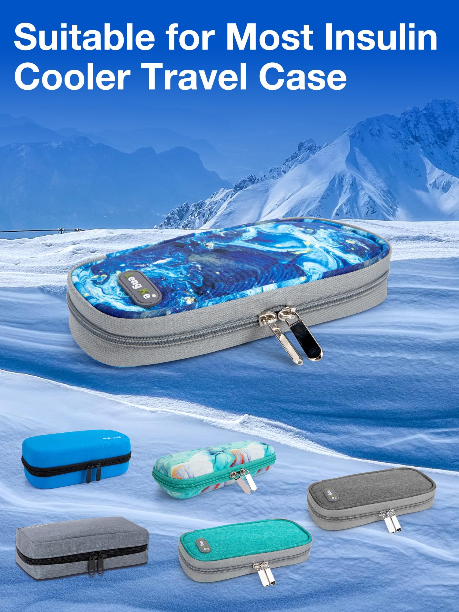 Leng Ke Ice Pack for Insulin Cooler Travel Case TSA Approved - Gel Ice Pack for Travel Medicine Organizer, Small Ice Packs for Diabetic Travel Case and Refrigerated Medicine Travel Case (4 Pack)