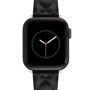 Anne Klein Quilt Patterned Leather Band for Apple Watch Secure, Adjustable, Apple Watch Band Replacement, Fits Most Wrists