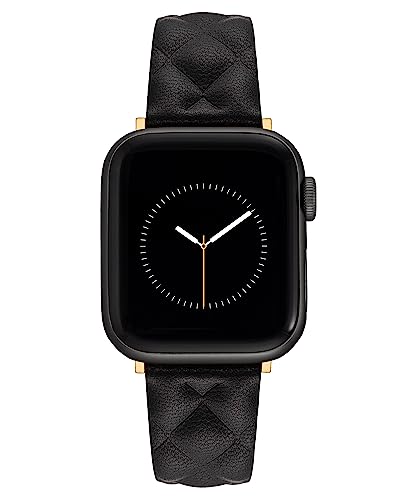 Anne Klein Quilt Patterned Leather Band for Apple Watch Secure, Adjustable, Apple Watch Band Replacement, Fits Most Wrists