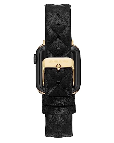 Anne Klein Quilt Patterned Leather Band for Apple Watch Secure, Adjustable, Apple Watch Band Replacement, Fits Most Wrists