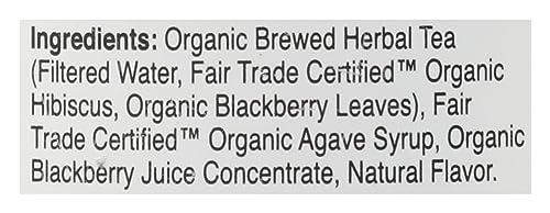 Eat The Change Just Ice Tea Organic Berry Hibiscus Herbal Tea, Caffeine Free, 16 Fluid Ounces (Pack Of 12)