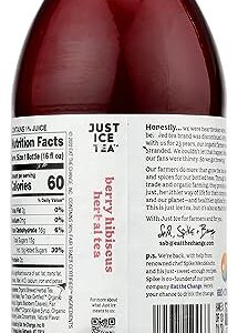 Eat The Change Just Ice Tea Organic Berry Hibiscus Herbal Tea, Caffeine Free, 16 Fluid Ounces (Pack Of 12)