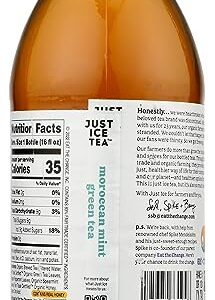 Eat The Change Just Ice Tea Organic Moroccan Mint Green Tea, Kosher, 16 Fluid Ounces (Pack Of 12)