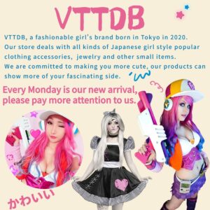 VTTDB Kawaii Backpack with Cute Accessories Casual Aesthetic Daypack Simple Laptop Bag Waterproof Travel Rucksack for Women (black)