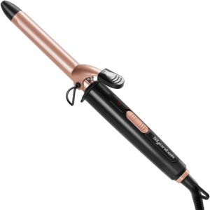 syantek 3/4 inch curling iron, ceramic barrel hair curler for tighter curls, professional hair curling wand for all hair types, fast heat up to 400°f