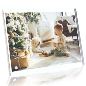 acrylic picture frames, 4×6 inch photo frame 1 pack, clear small picture frame, transparent photo frame, frameless picture frame for home and office, picture frame suitable for christmas gift