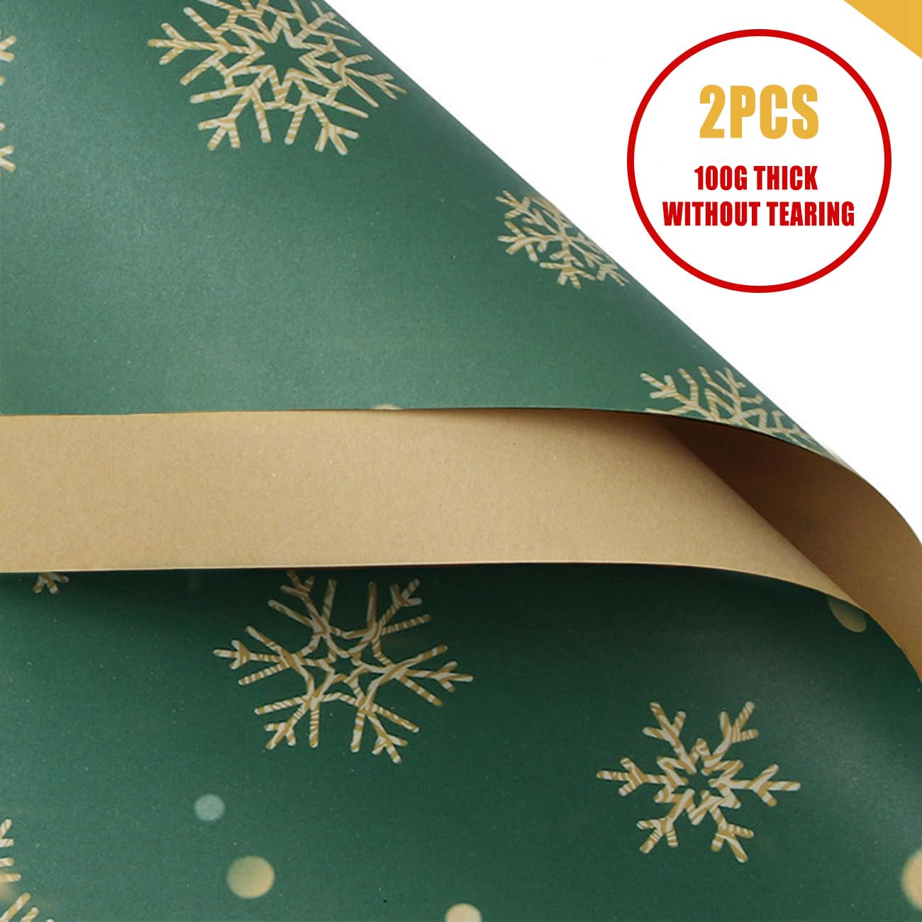 ZY-HUAN Christmas Wrapping Paper 70x50, 5pcs wrapping paper Sheets christmas With Ribbon, Xmas Wrapping Paper for Christmas Box Packaging