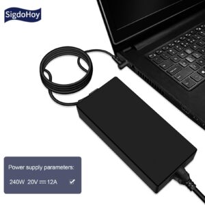 240W Zephyrus Charger ADP-240EB B Fit for ASUS ROG Zephyrus G14 G15 G16 M16, ROG Strix Scar G15 G17 15 17, ROG Flow X16 GV601 Gaming Laptop AC Adapter Power Supply Cord