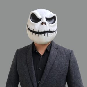 Kuberas Nightmare Christmas Jack Mask Skellington Skull Skeleton Latex Mask Pumpkin King Halloween Cosplay Mask for Adults