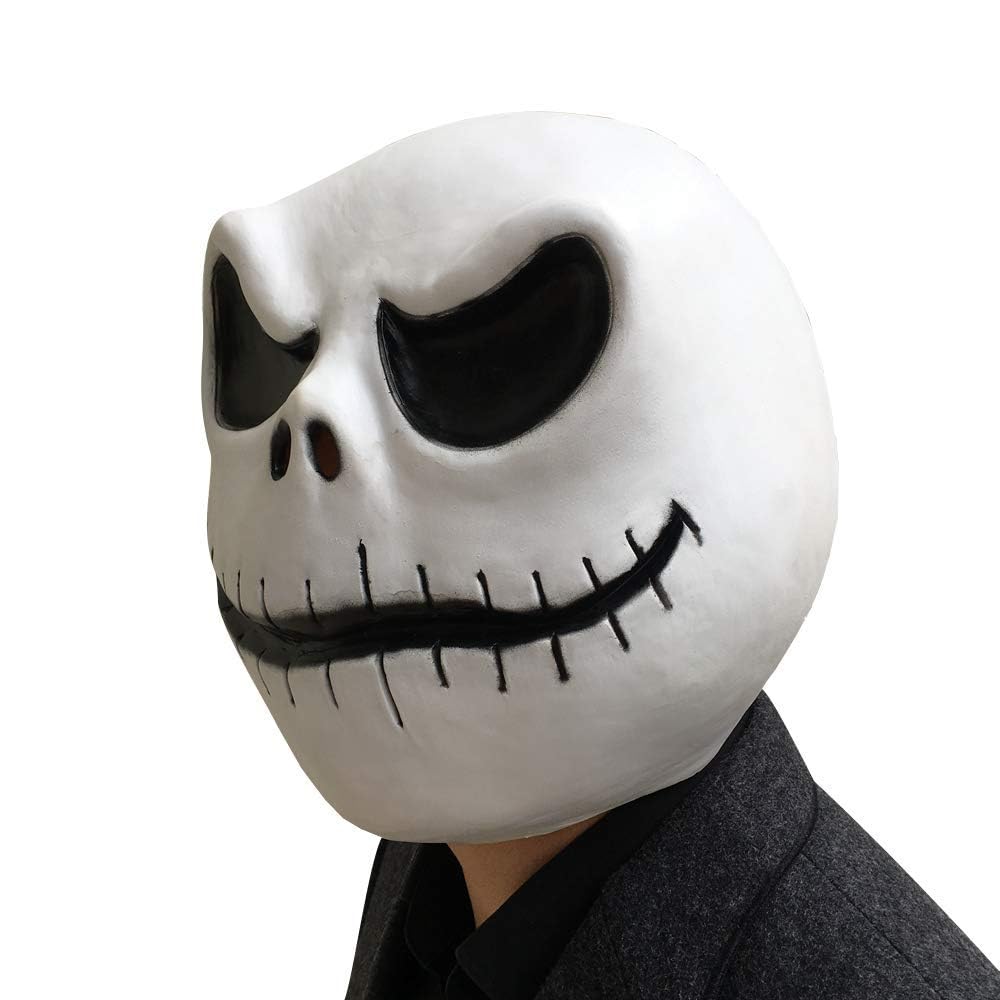 Kuberas Nightmare Christmas Jack Mask Skellington Skull Skeleton Latex Mask Pumpkin King Halloween Cosplay Mask for Adults