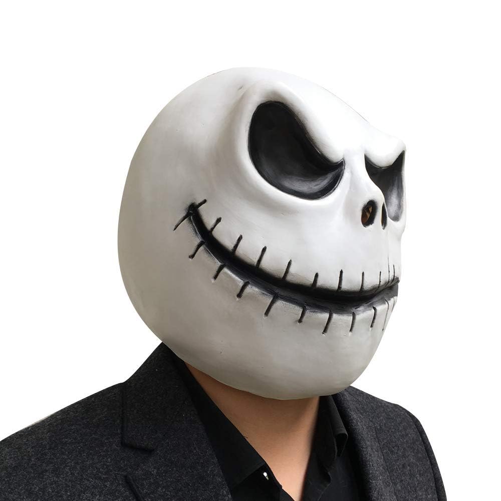 Kuberas Nightmare Christmas Jack Mask Skellington Skull Skeleton Latex Mask Pumpkin King Halloween Cosplay Mask for Adults