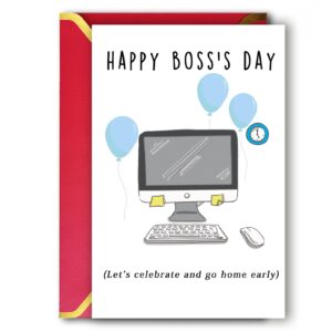 ziwenhu cheeky boss' day card for leader, humor boss's day card gift from employee, funny boss day card, employee appreciation gift, hilarious boss day gifts for women men