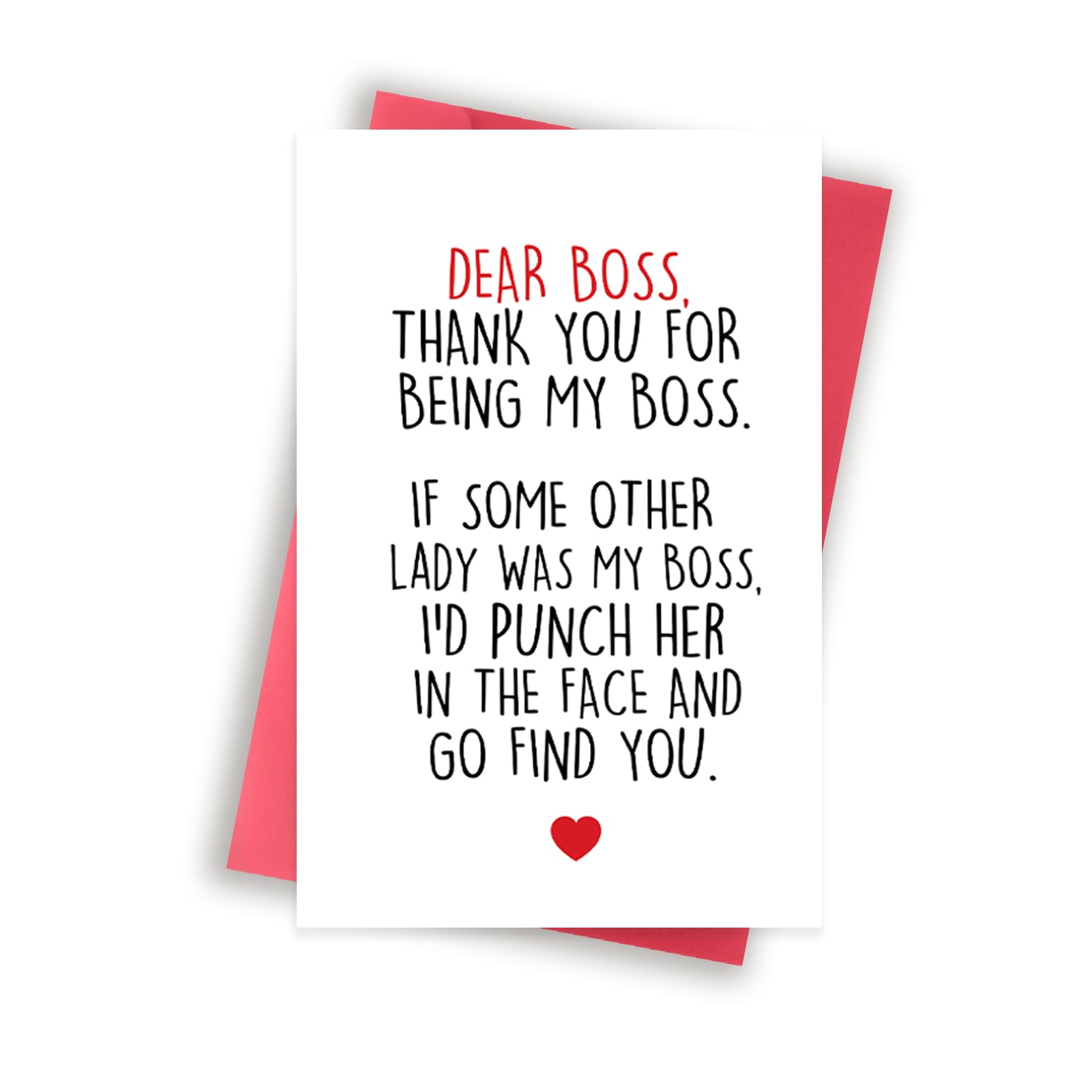 Huameigf Happy Boss’s Day Card for Boss Lady, Cute Card Gifts for Boss Lady, Funny Boss Birthday Card from Employee, Dear Boss Lady Gifts for Women Her