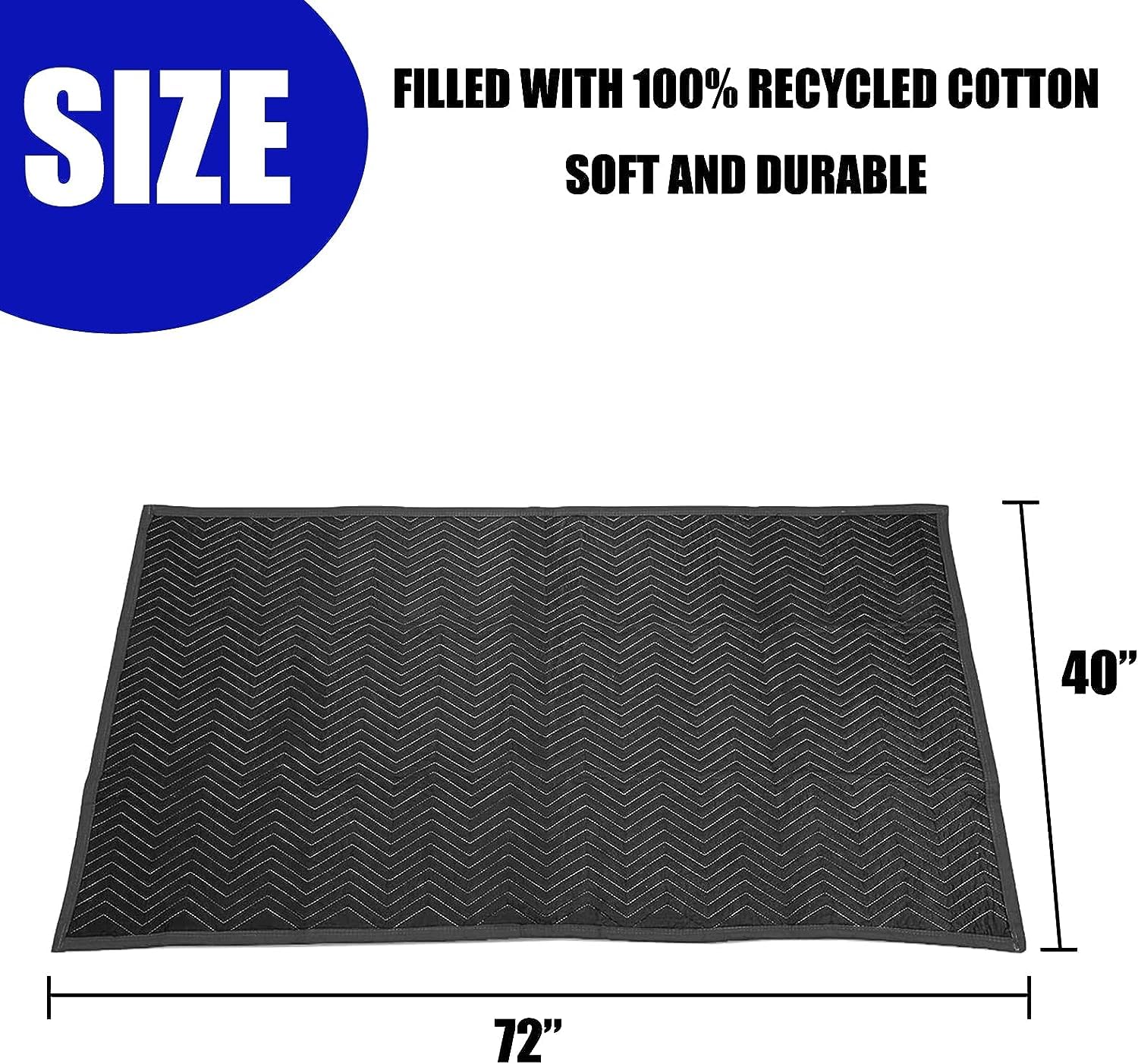 Moving Blanket Heavy Duty 40x 72" Moving Pads for Furniture Protection Quilted Packing Shipping Blankets Moving Supplies