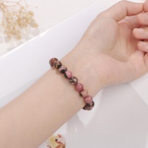 Yiyang 30th Birthday Gifts for Her, Natural Stone Beads Bracelet 30 Year Old Birthday Gifts for Women Adjustable Stretch Bracelet 30 Birthday Idea for Women Turning 30 Women Friends Daughter