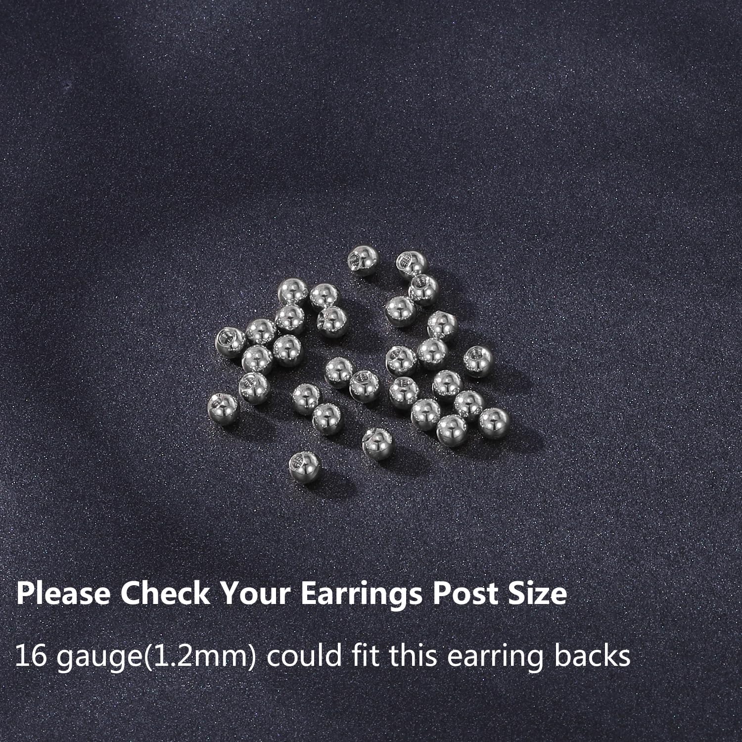 AoedeJ Stainless Steel Earring Backs Ball Back Earrings Backs Replacements Screw On Earring Backs for Studs Screw Earring Backs