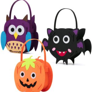 Mr. Pen- Mini Halloween Bags, 3Pack, Felt Halloween Goody Bags, Halloween Candy Bags Treat Bags, Halloween Bags for Candy, Halloween Goodie Bag, Halloween Gift Bags for Kids