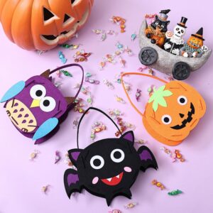 Mr. Pen- Mini Halloween Bags, 3Pack, Felt Halloween Goody Bags, Halloween Candy Bags Treat Bags, Halloween Bags for Candy, Halloween Goodie Bag, Halloween Gift Bags for Kids