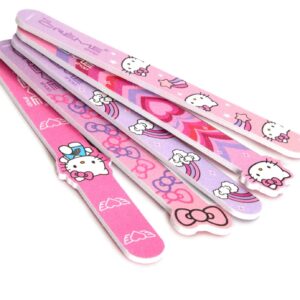 The Creme Shop x Hello Kitty Y2K Collection Totally Cute! Nail Files - Double-Sided for Shaping - Extra Fine Grit - Long-Lasting & Reusable - Set of 5