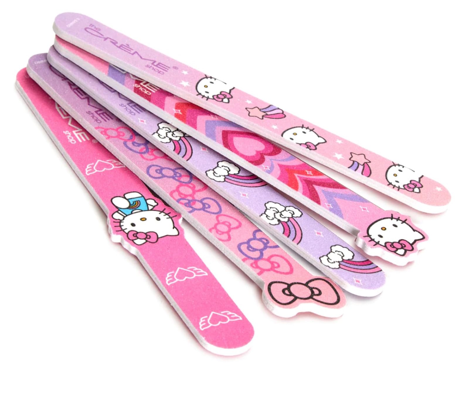 The Creme Shop x Hello Kitty Y2K Collection Totally Cute! Nail Files - Double-Sided for Shaping - Extra Fine Grit - Long-Lasting & Reusable - Set of 5