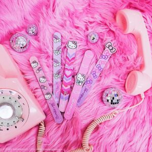 The Creme Shop x Hello Kitty Y2K Collection Totally Cute! Nail Files - Double-Sided for Shaping - Extra Fine Grit - Long-Lasting & Reusable - Set of 5