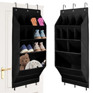 qivine 2pcs over door shoe organizer, hanging shoe organizer with 11 pockets, shoe holder for door, closet shoe rack hanging shoe organizer, back of door shoe organizer for closet dorm narrow